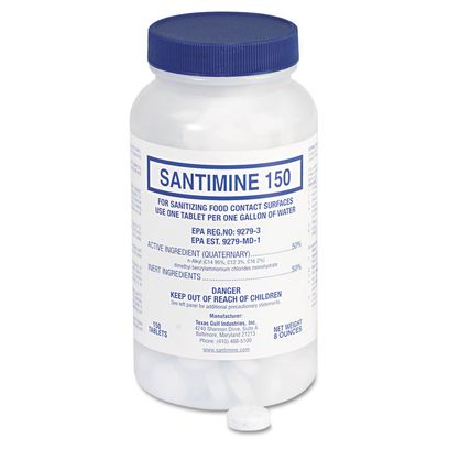 Santimine 150 Quaternary Sanitizer Tablets, 150/bottle, 6 Bottles/box ...