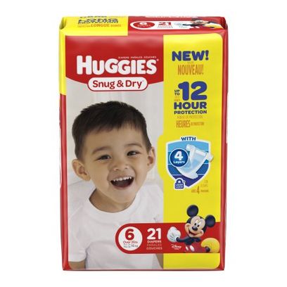 Huggies Snug And Dry Diapers, Step 6, Jumbo Pack Part No. 40674 (84/case)