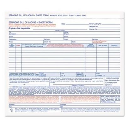 Tops Hazardous Material Short Form, 8 1/2 X 7, Four-part Carbonless, 50 ...