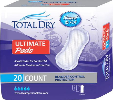 Bladder Control Pad Totaldry™ 16-1/2 Inch Length Heavy Absorbency ...