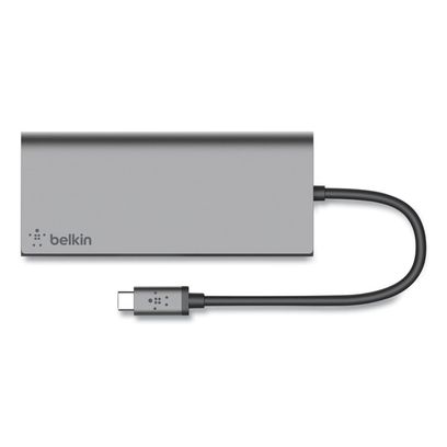 Belkin Usb-C Multimedia Hub, 6 Ports, Space Gray F4U092BTSGY 1 Each