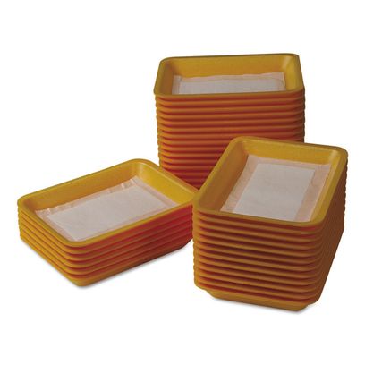 International Tray Pads Meat Tray Pads, 6w X 4 1/2d, White/yellow, 2000 ...