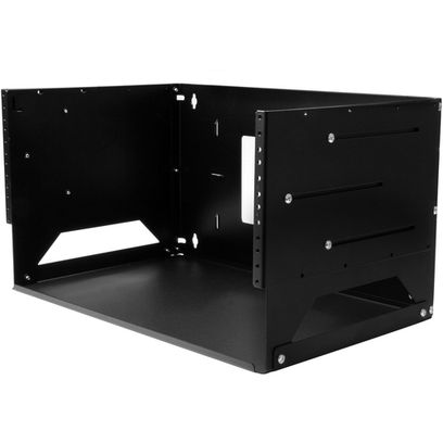 StarTech.com 4U Wallmount Server Rack with Built-in Shelf - Solid Steel - Adjustable Depth 12in ...