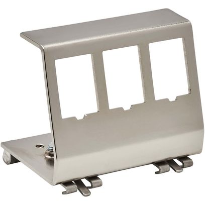 3-port Metal Din-rail Mounting Module For Snap-in Keystone Jacks(1/EA)