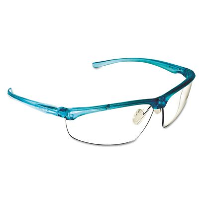 3m Refine 201 Safety Glasses, Half-frame, Clear Antifog Lens, Teal ...