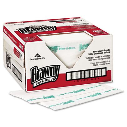 Brawny Dine A Max All Purpose Food Prep And Bar Towel, 1/4-Fold, 150 ...