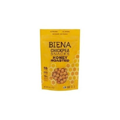 Biena Chickpea Snacks - Honey Roasted - Case Of 8 - 5 Oz.