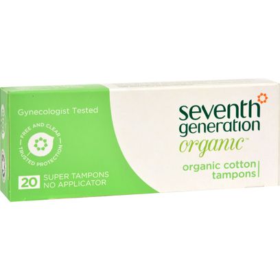 Seventh Generation Chlorine Free Organic Cotton Tampons - Super - 20 ...