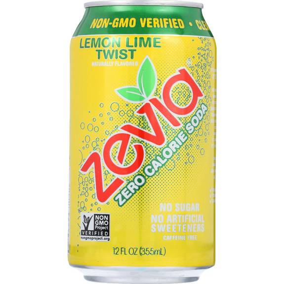 Zevia Soda - Zero Calorie - Lemon Lime Twist - Can - 6/12 Oz - Case Of 4