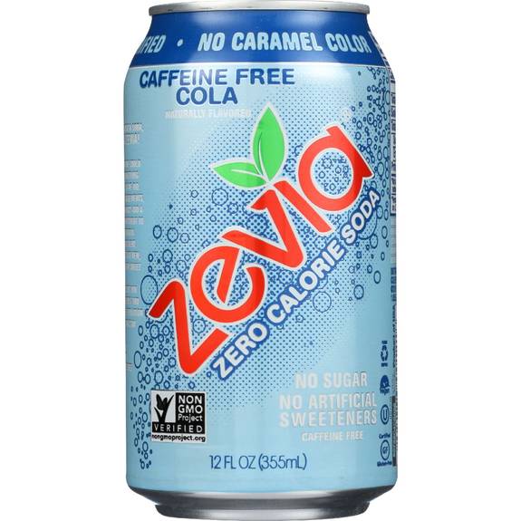 Zevia Soda - Zero Calorie - Cola - Caffeine Free - Can - 6/12 Oz - Case Of 4