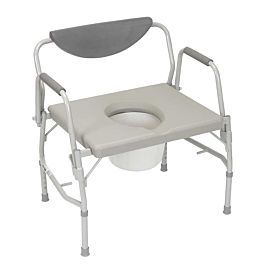 Deluxe Bariatric Drop-arm Commode, Assembled, Grey Part No. 11135-1 (1 ...